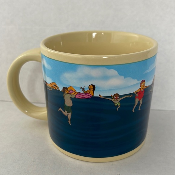 Vintage | Dining | Ceramic Shark Mug Swimmers In The Water At Beach ...